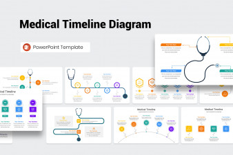 Medical Timeline Diagram PowerPoint Template | Nulivo Market