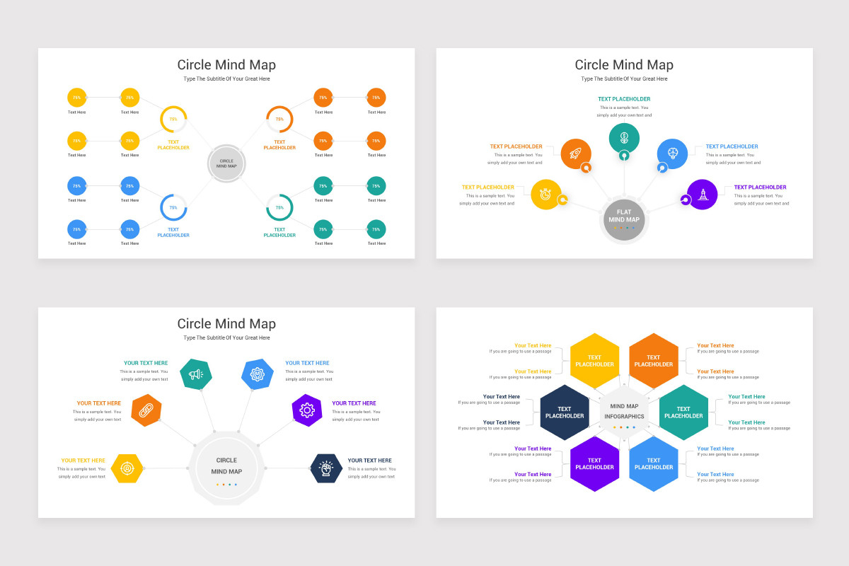 Circle Mind Map Diagram Powerpoint Template | Nulivo Market