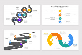 Curved Roadmap PowerPoint Template | Nulivo Market