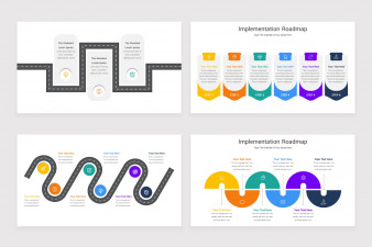 Implementation Roadmap PowerPoint Template | Nulivo Market