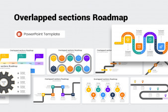Overlapped sections Roadmap PowerPoint Template | Nulivo Market