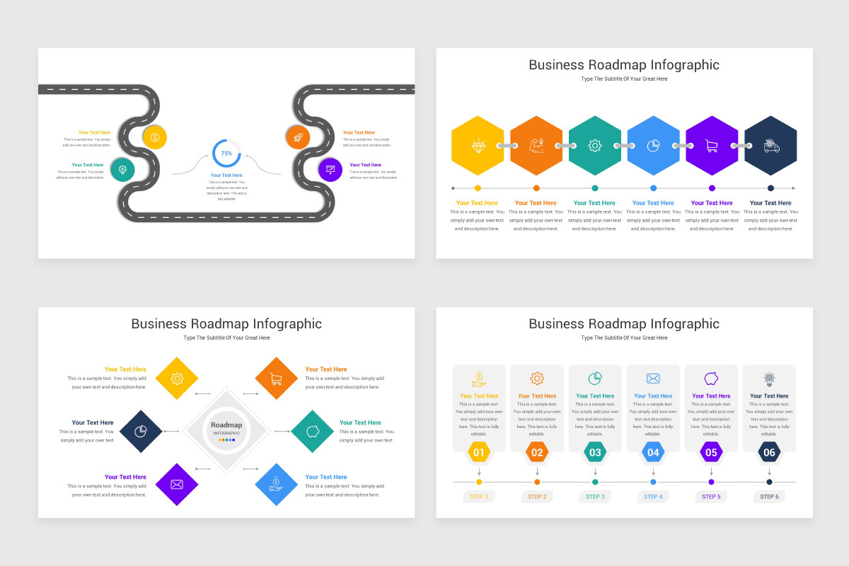 Business Roadmap PowerPoint Template | Nulivo Market