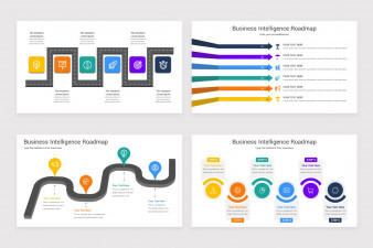 Business Intelligence Roadmap PowerPoint Template | Nulivo Market
