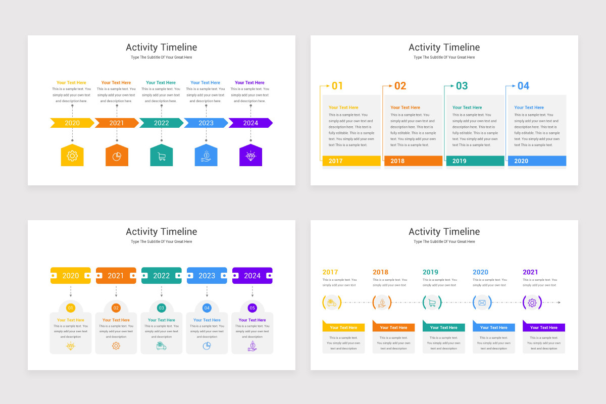 Activity Timeline PowerPoint Template | Nulivo Market