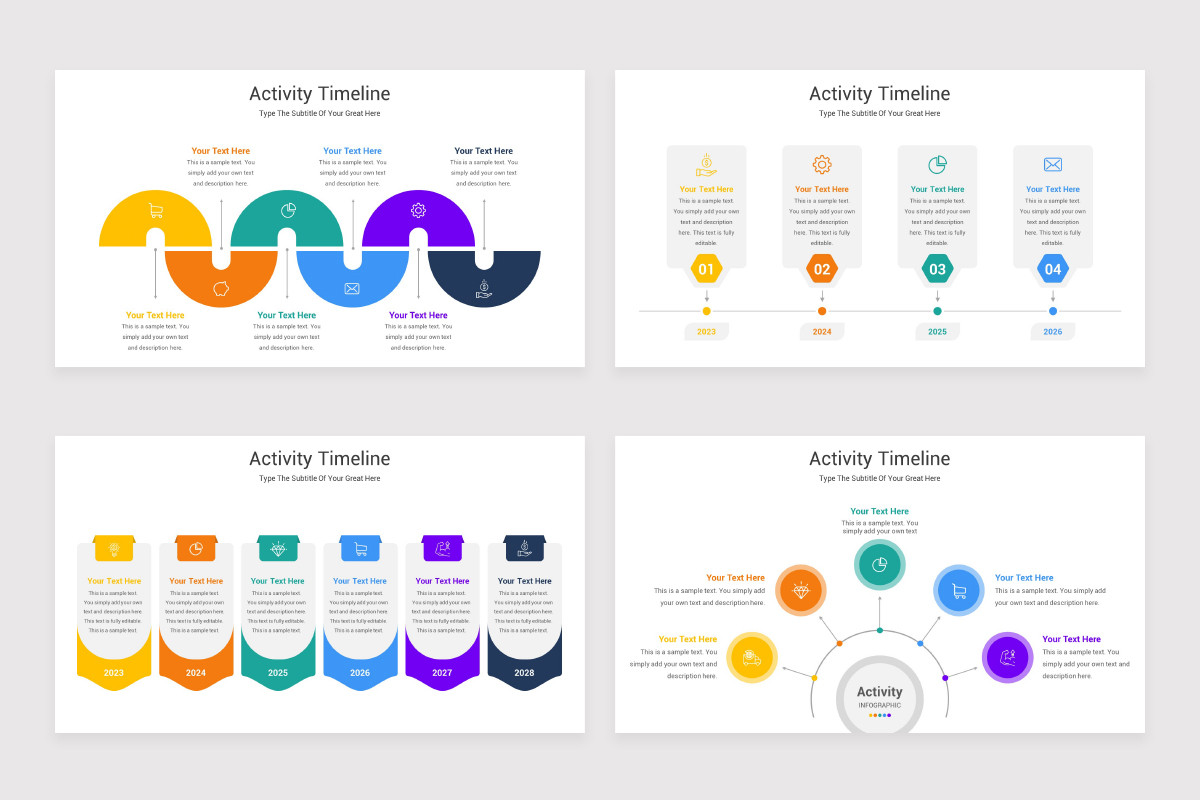 Activity Timeline PowerPoint Template | Nulivo Market