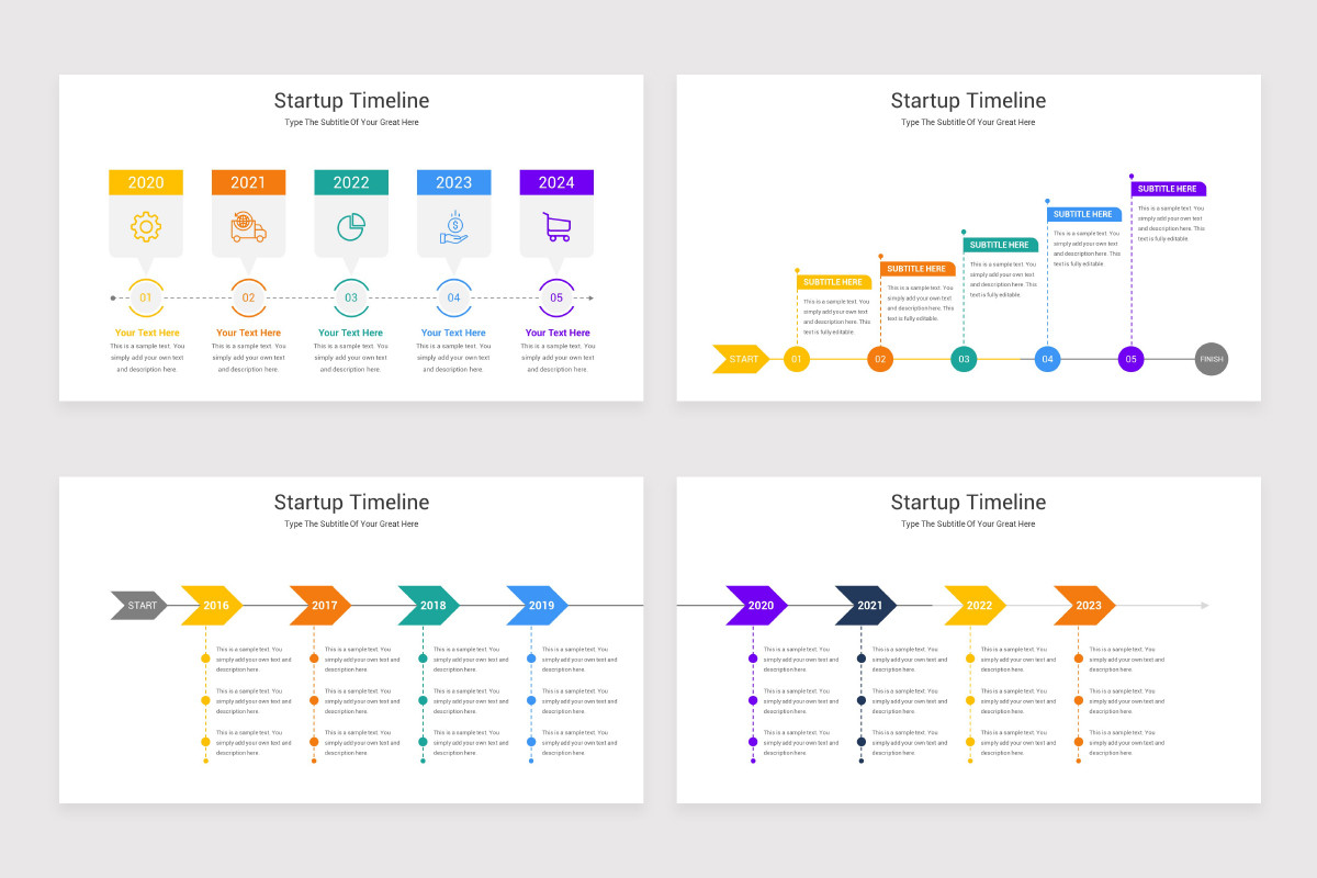 Startup Timeline PowerPoint Template | Nulivo Market