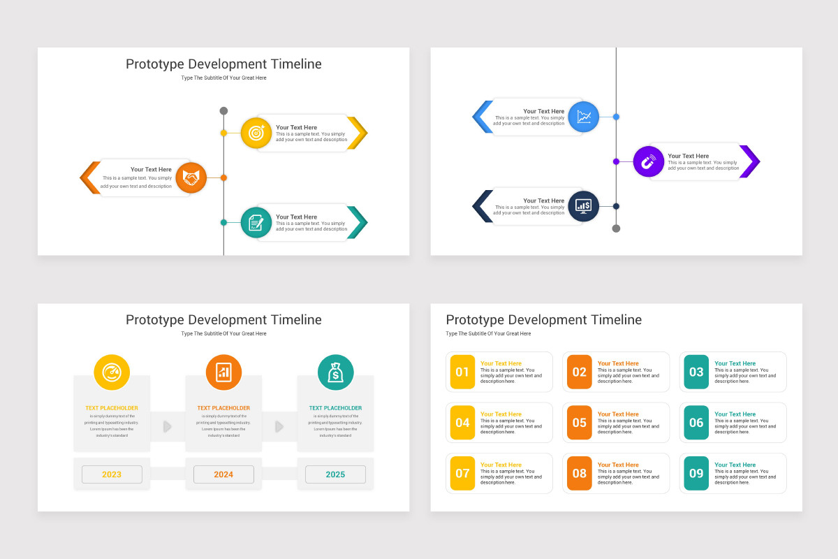 Prototype Development Timeline PowerPoint Template | Nulivo Market