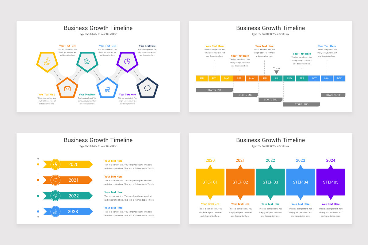 Business Growth Timeline PowerPoint Template | Nulivo Market