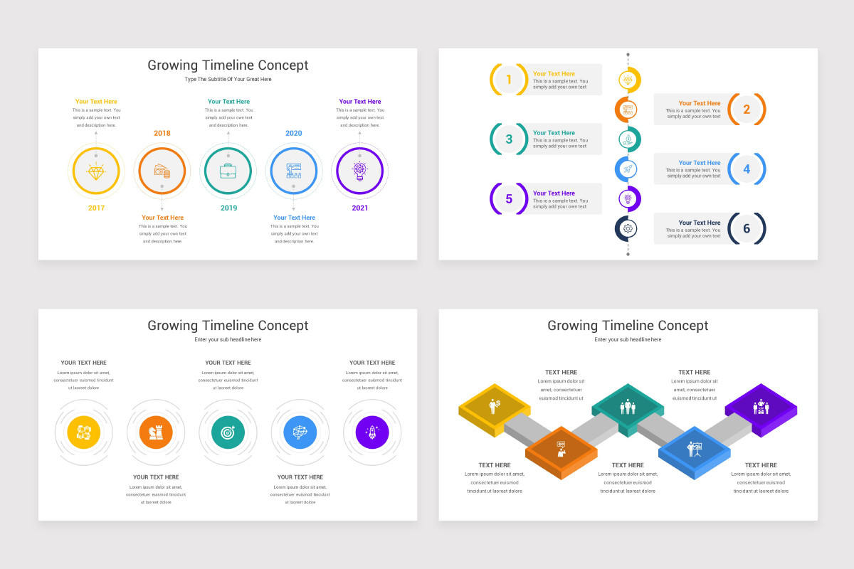Growing Timeline Concept PowerPoint Presentation Template | Nulivo Market