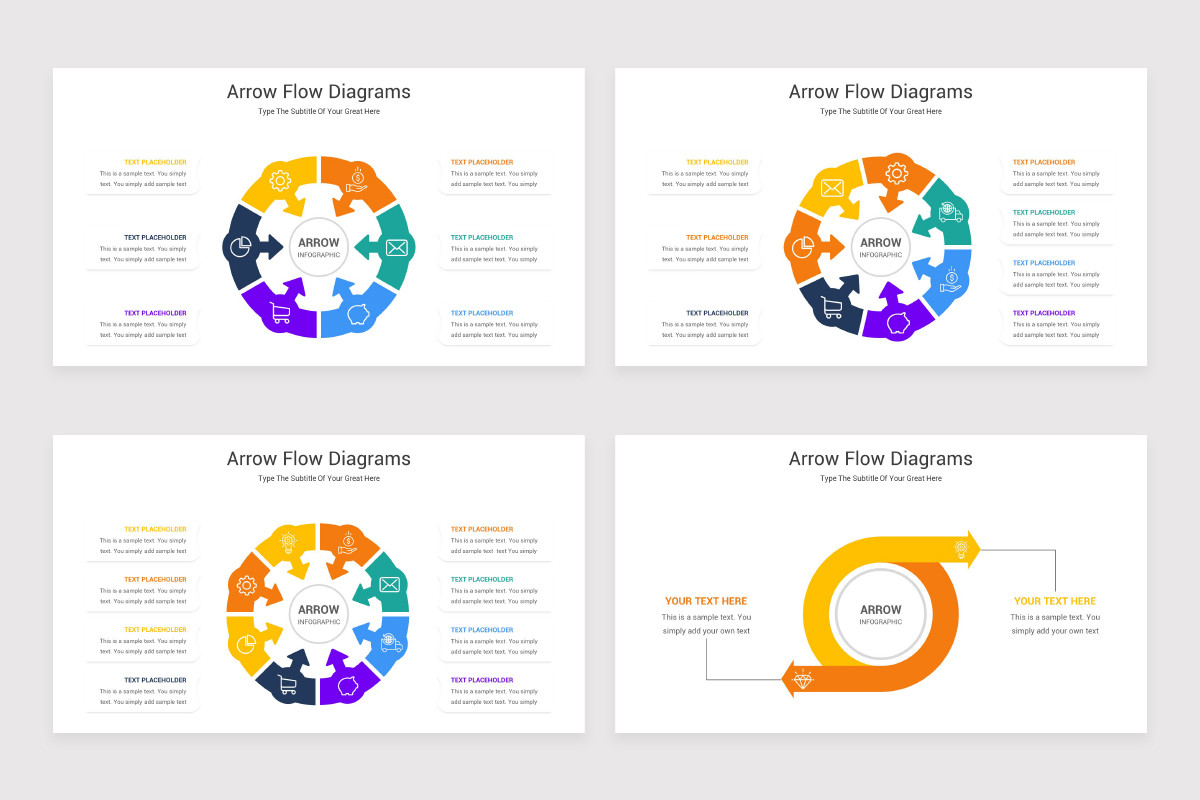 Arrow Flow Diagram Google Slides Template Nulivo Market