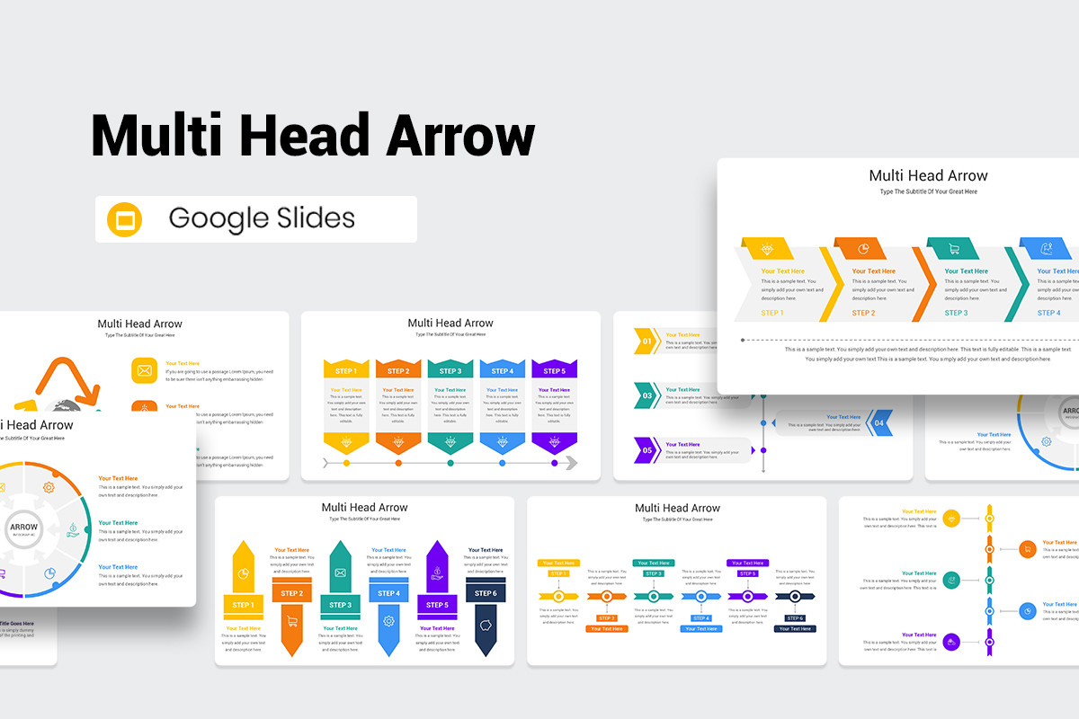 Multi Head Arrow Google Slides Template | Nulivo Market