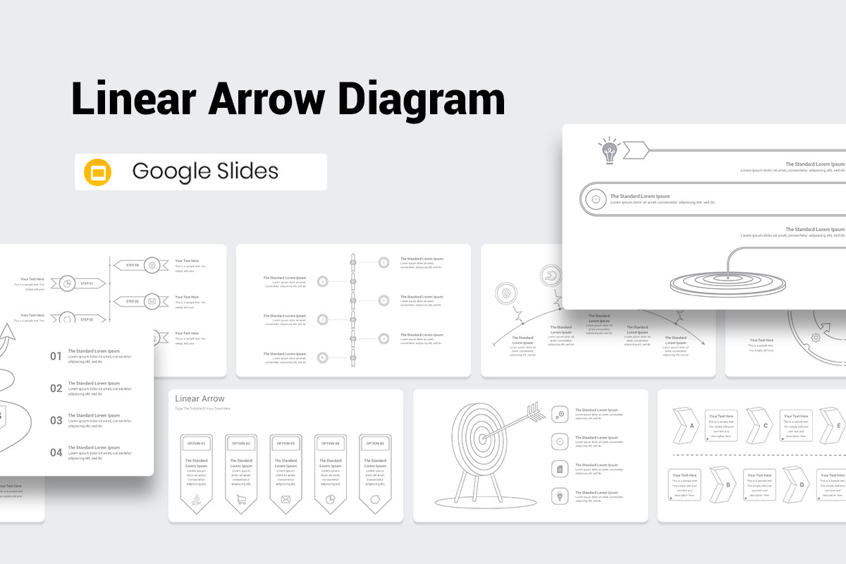 Linear Arrow Google Slides Template | Nulivo Market