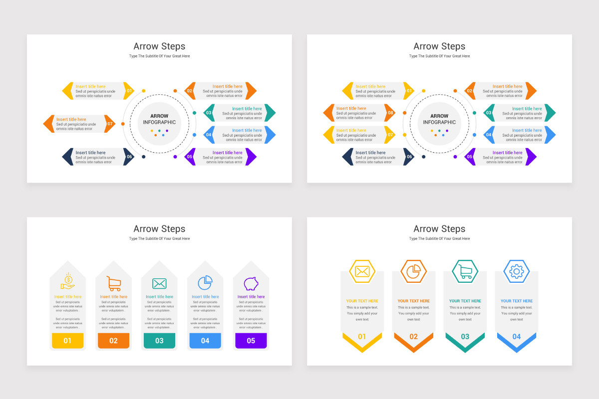 Arrow Steps Google Slides Template | Nulivo Market