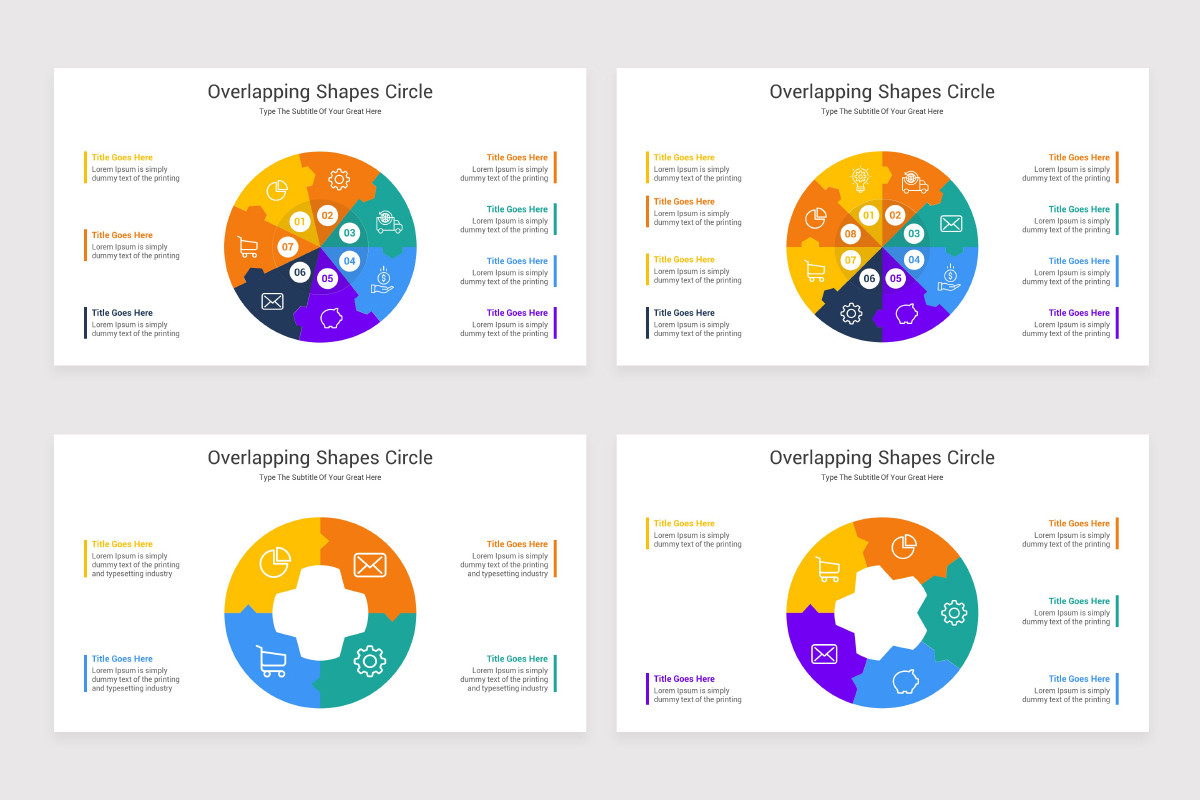 Overlapping Shapes Circle Google Slides Template | Nulivo Market