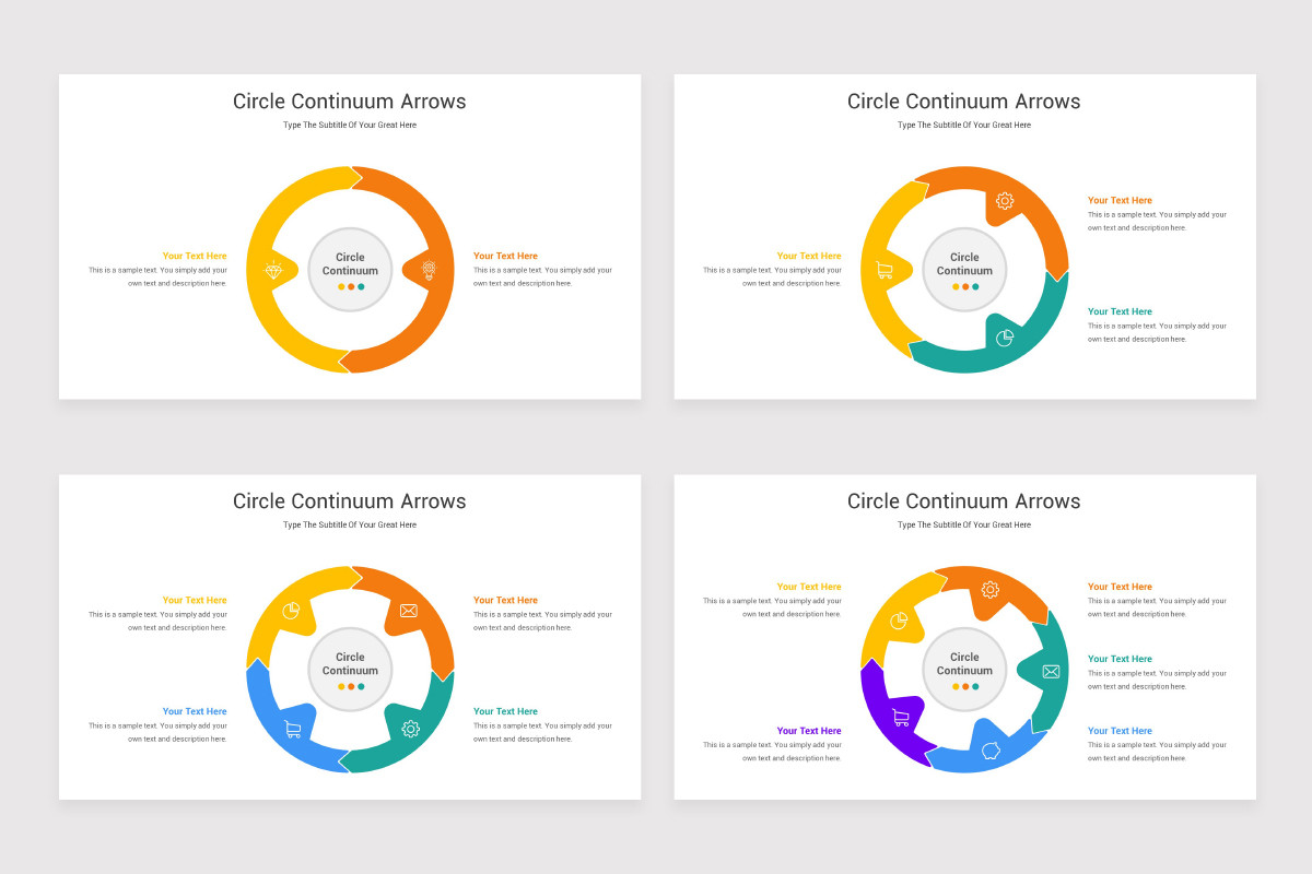 Circle Continuum Arrows Google Slides Template | Nulivo Market