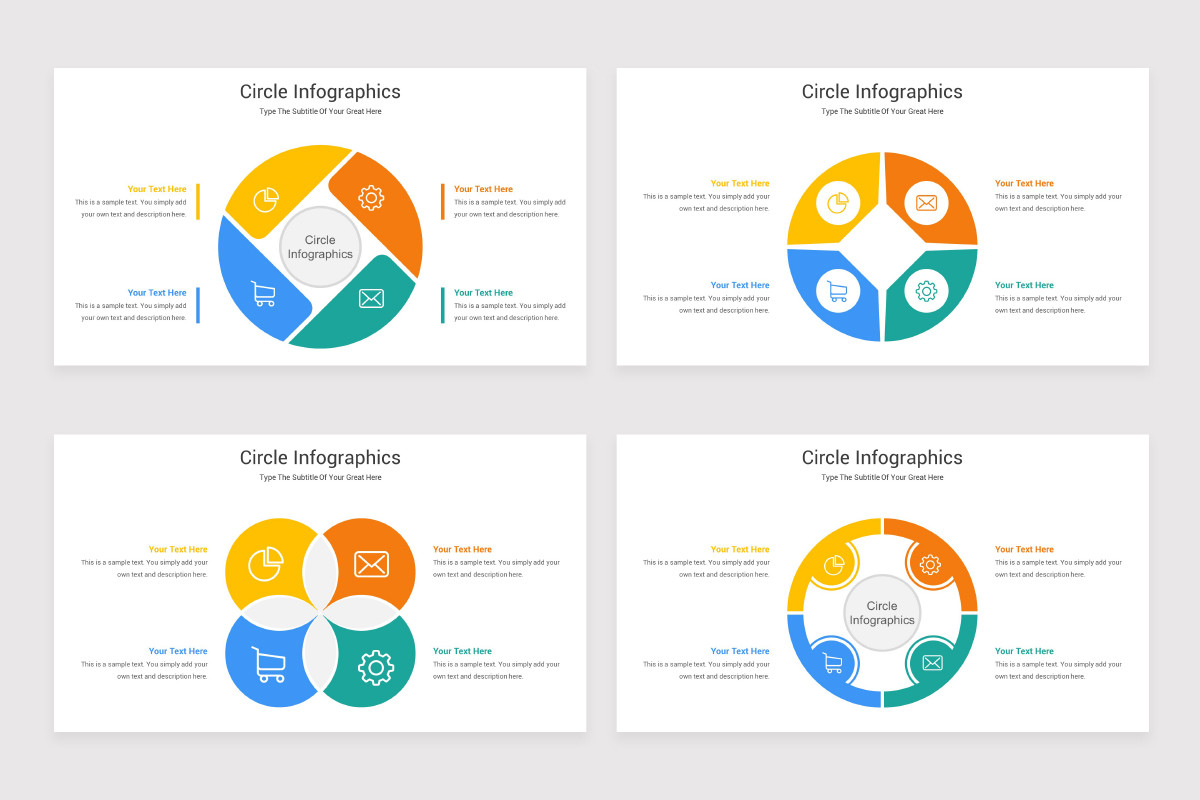 Circle Segments 4 Sections Google Slides Template | Nulivo Market
