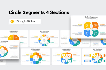 Circle Segments 4 Sections Google Slides Template | Nulivo Market