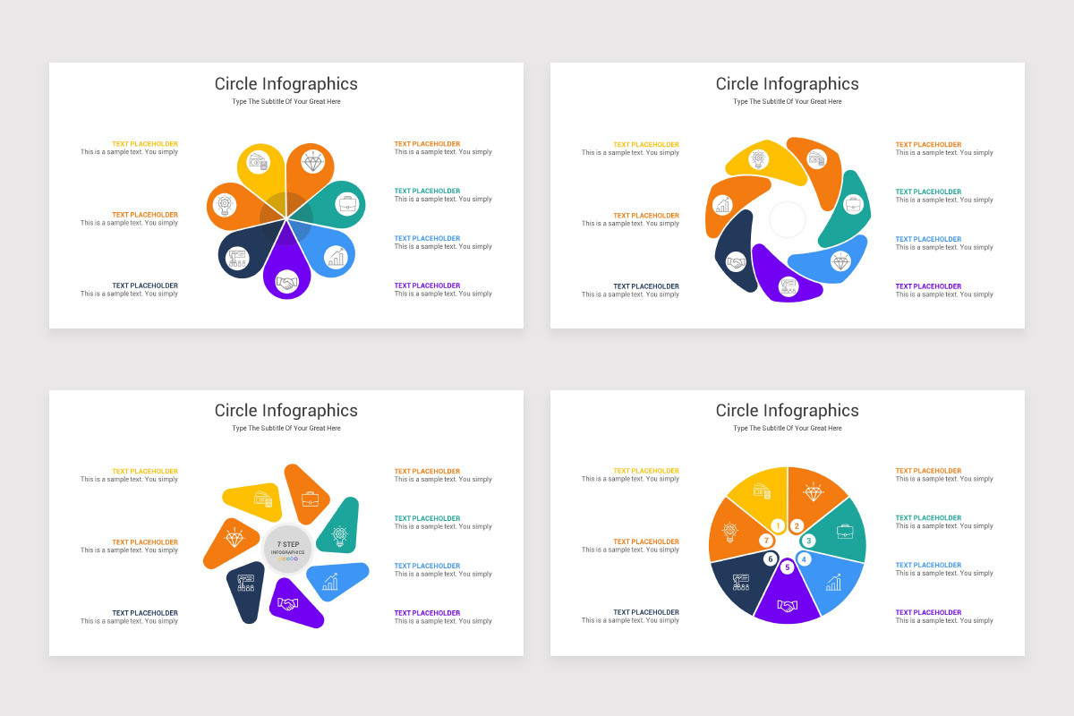 Circle Segments 7 Sections Google Slides Template | Nulivo Market