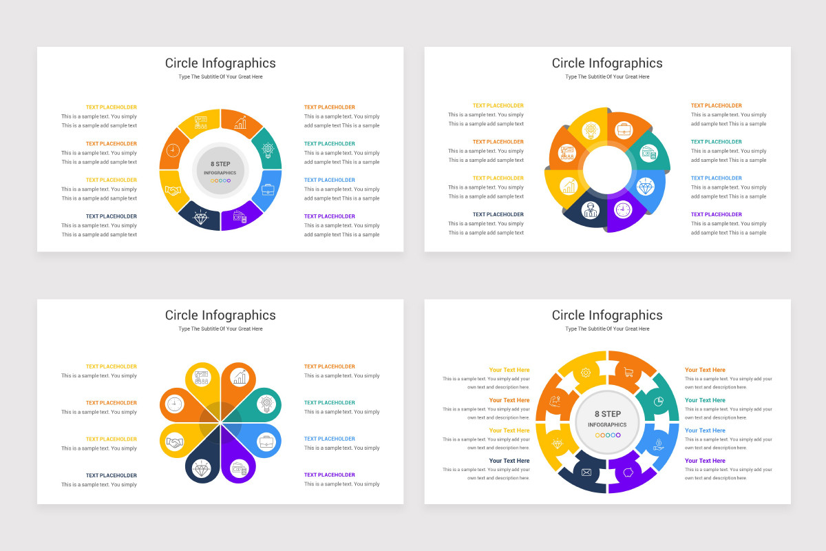 Circle Segments 8 Sections Google Slides Template | Nulivo Market