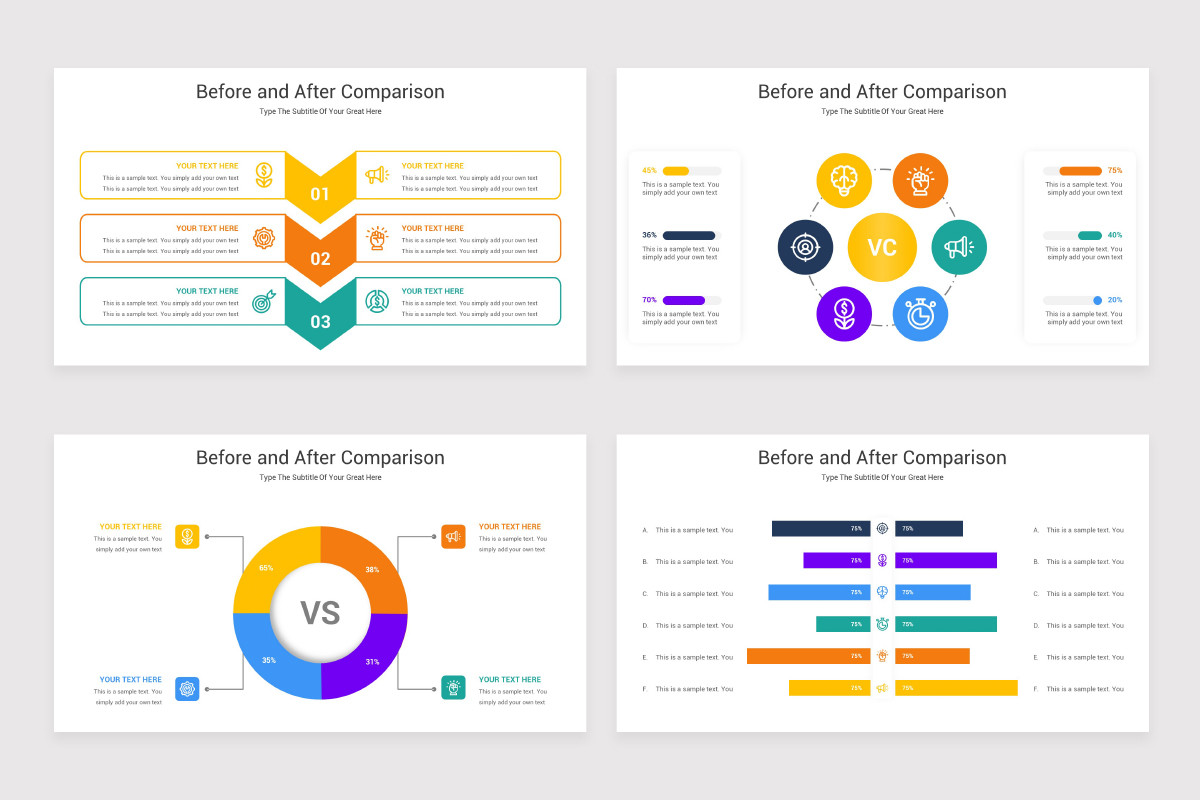 Before and After Comparison Google Slides Template | Nulivo Market
