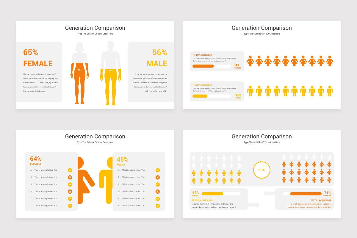 Generation Comparison Google Slides Template | Nulivo Market