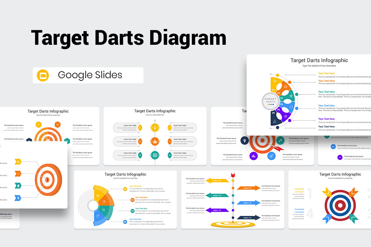 Target Darts Google Slides Template | Nulivo Market