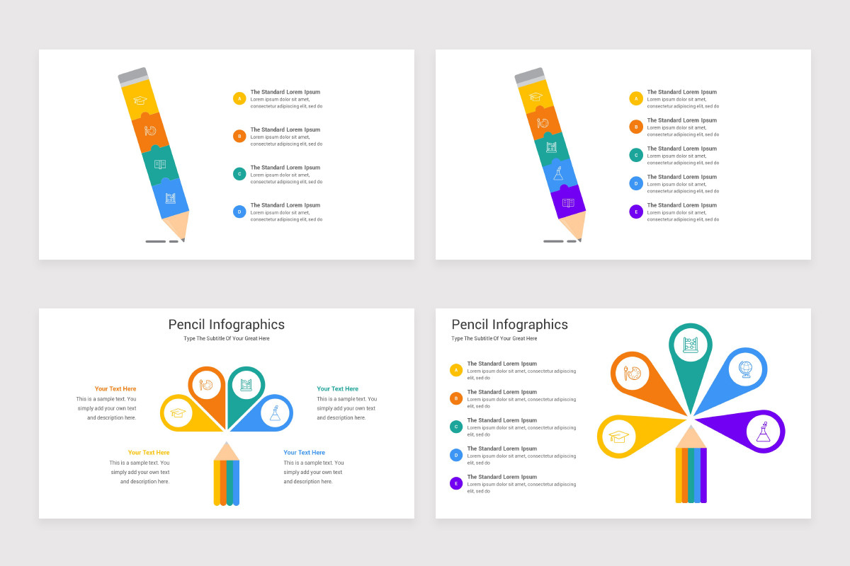 Pencil Infographics Google Slides Template | Nulivo Market
