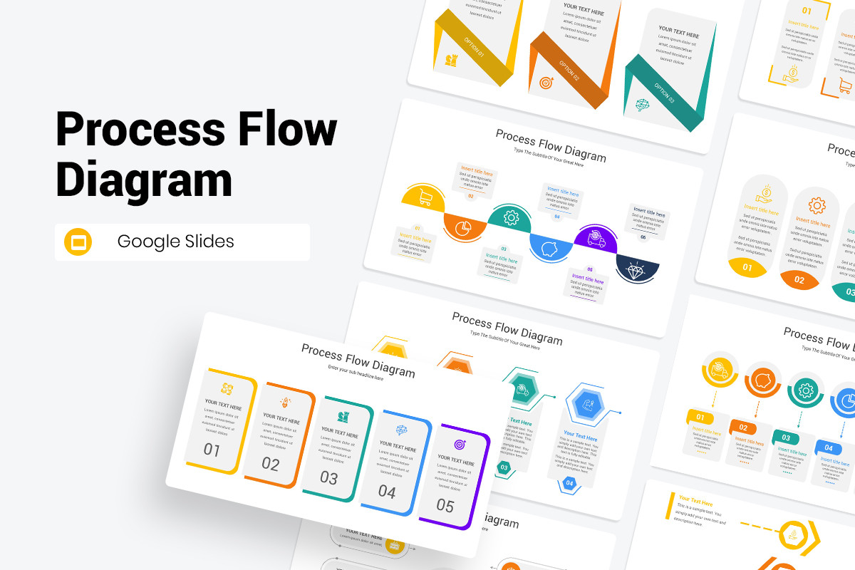 Process Flow Diagram Google Slides Template | Nulivo Market