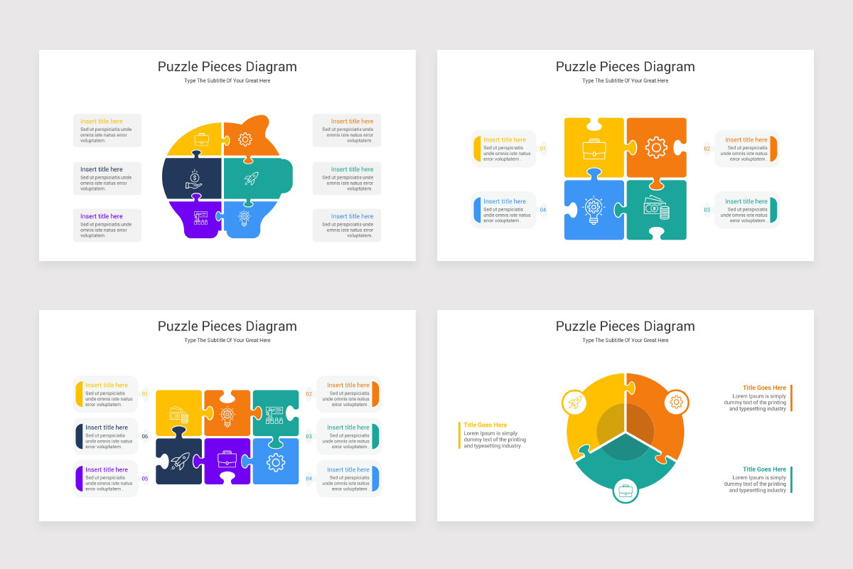 Puzzle Pieces Diagram Google Slides Template | Nulivo Market