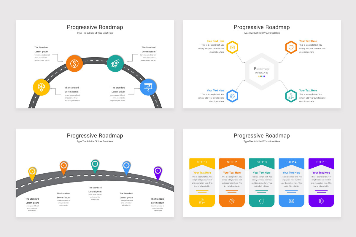 Progressive Roadmap Google Slides Template | Nulivo Market