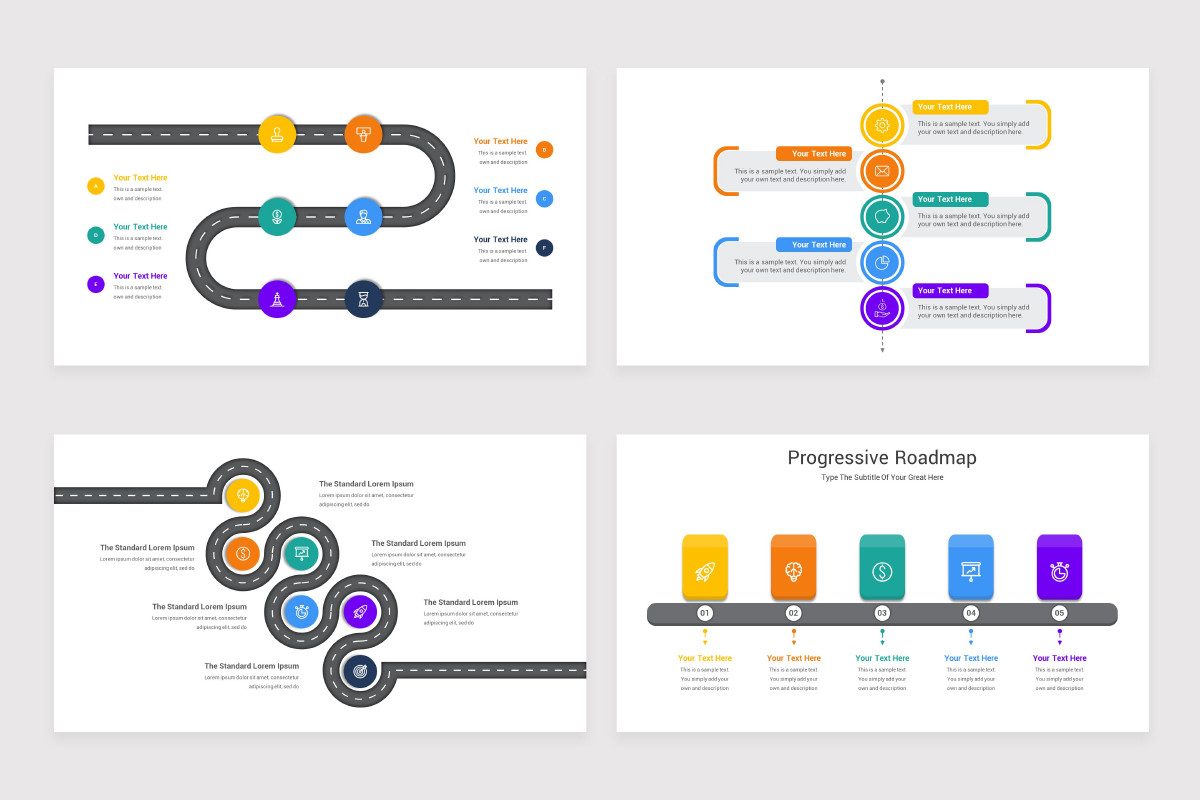 Progressive Roadmap Google Slides Template | Nulivo Market