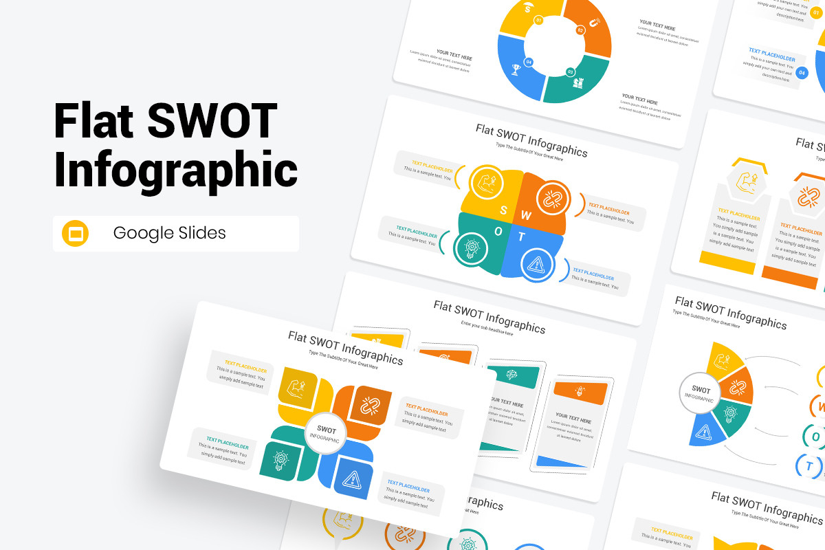 Flat SWOT Google Slides Template | Nulivo Market