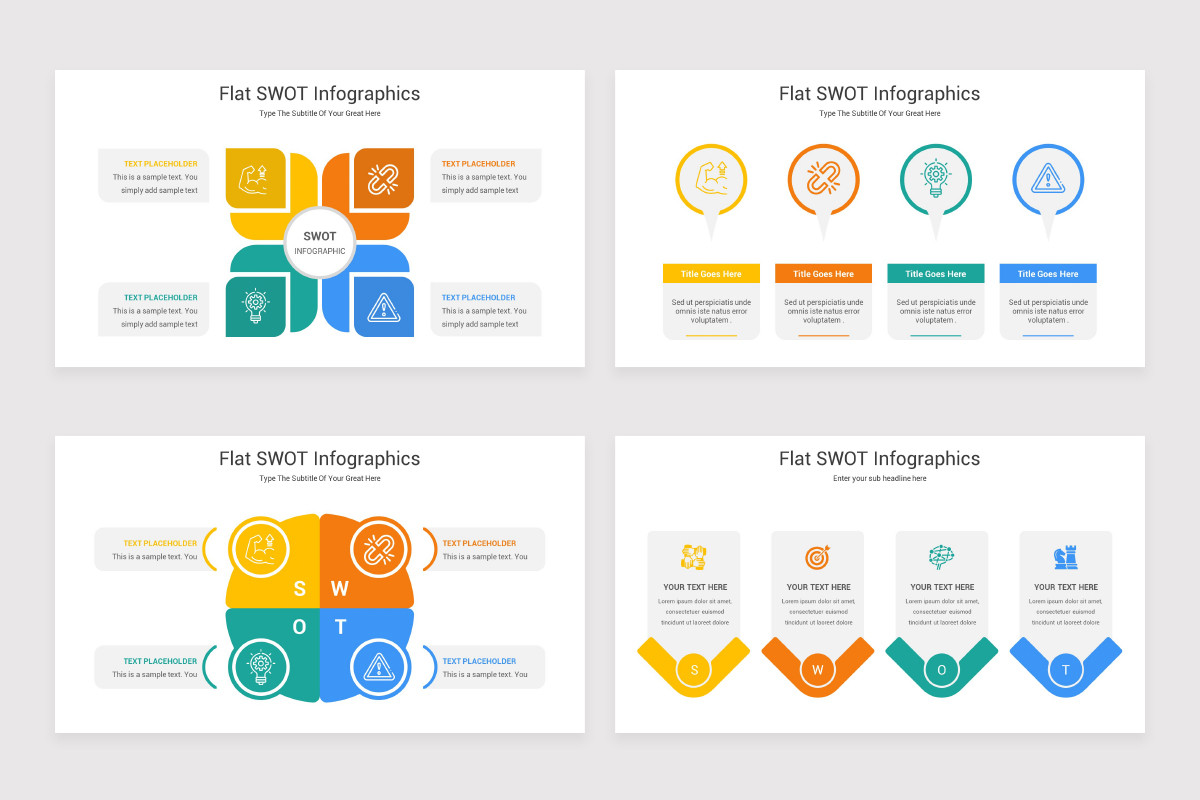 Flat SWOT Google Slides Template | Nulivo Market