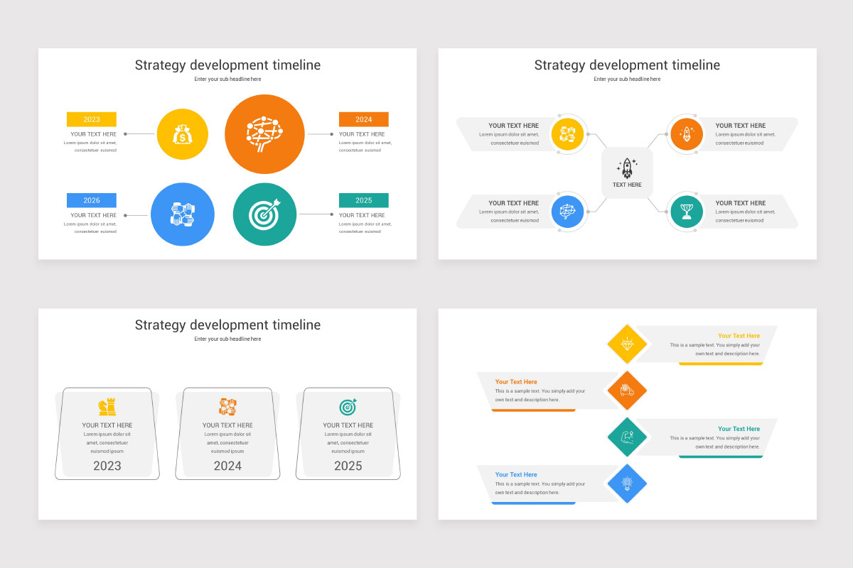 Strategy Development Timeline Google Slides Template | Nulivo Market