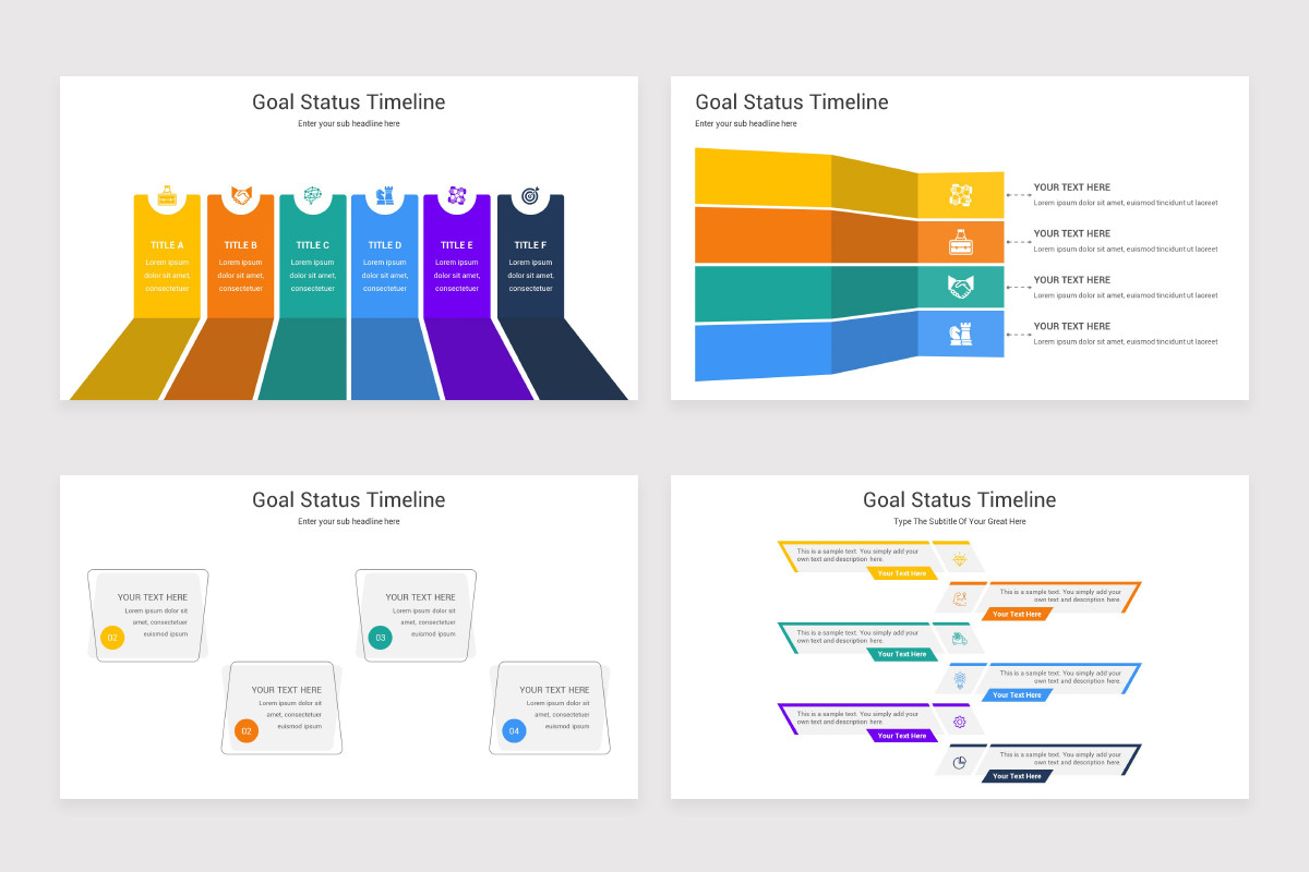 Goal Status Timeline Google Slides Template | Nulivo Market