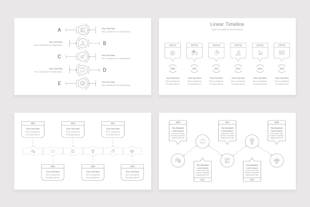 Linear Timeline Google Slides Template | Nulivo Market