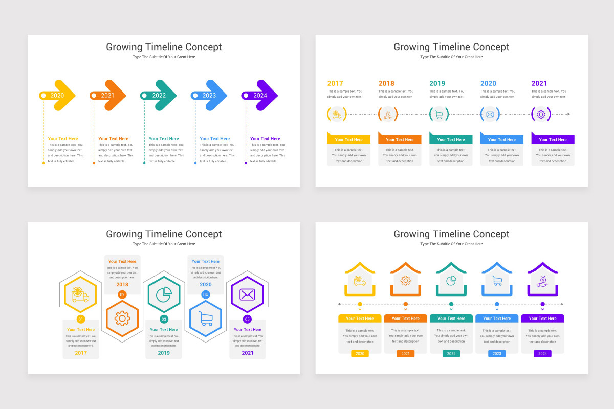 Growing Timeline Concept Google Slides Template | Nulivo Market