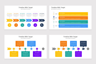 Timeline With Target PowerPoint Template | Nulivo Market
