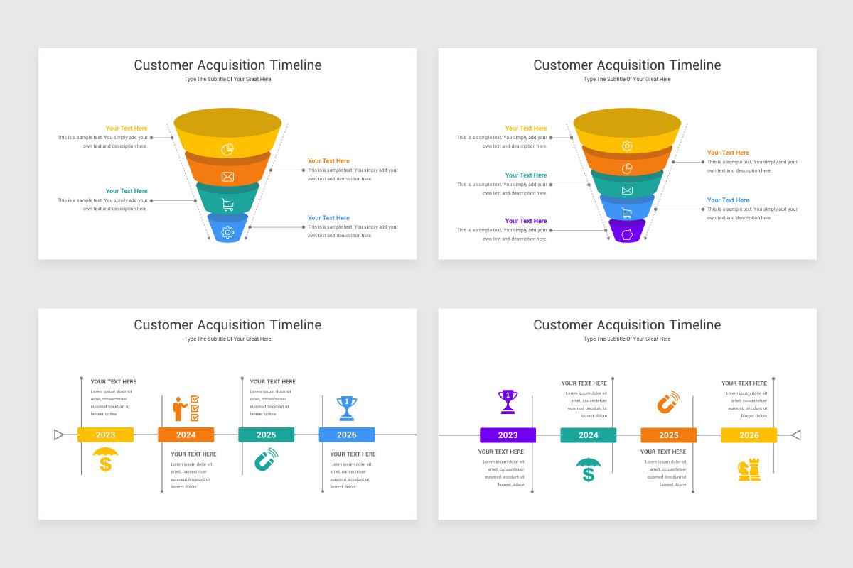 Customer Acquisition Timeline PowerPoint Template | Nulivo Market
