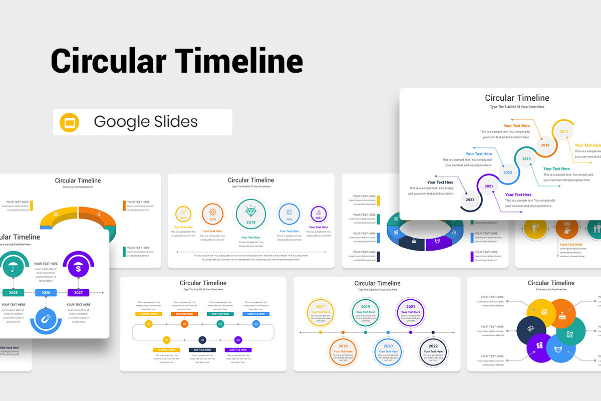 Circular Timeline Google Slides Template | Nulivo Market