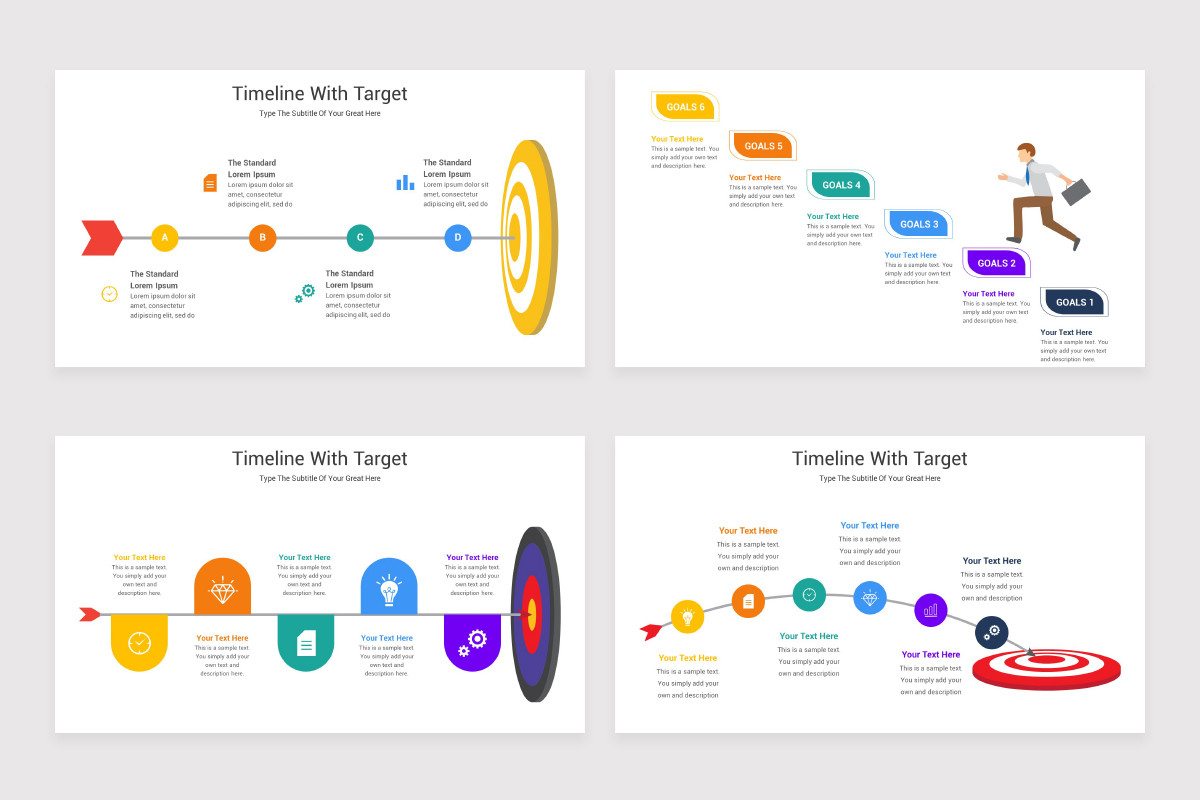 Timeline With Target Google Slides Template | Nulivo Market