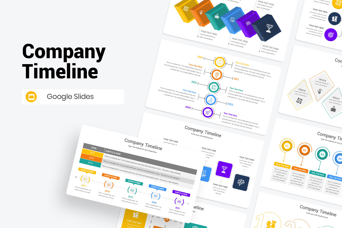 Company Timeline Google Slides Template | Nulivo Market