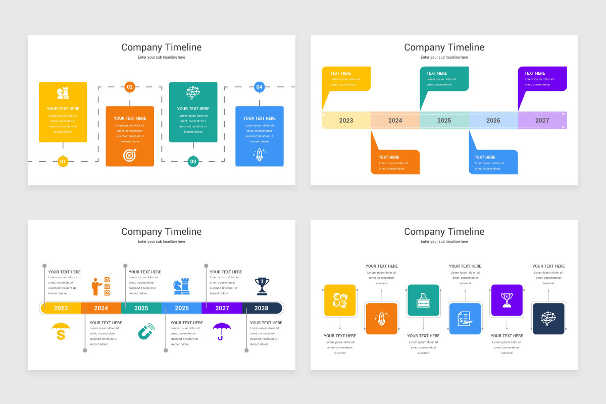 Company Timeline Google Slides Template | Nulivo Market