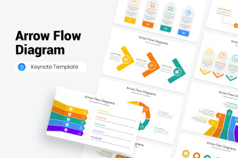 Arrow Flow Diagram Keynote Template | Nulivo Market