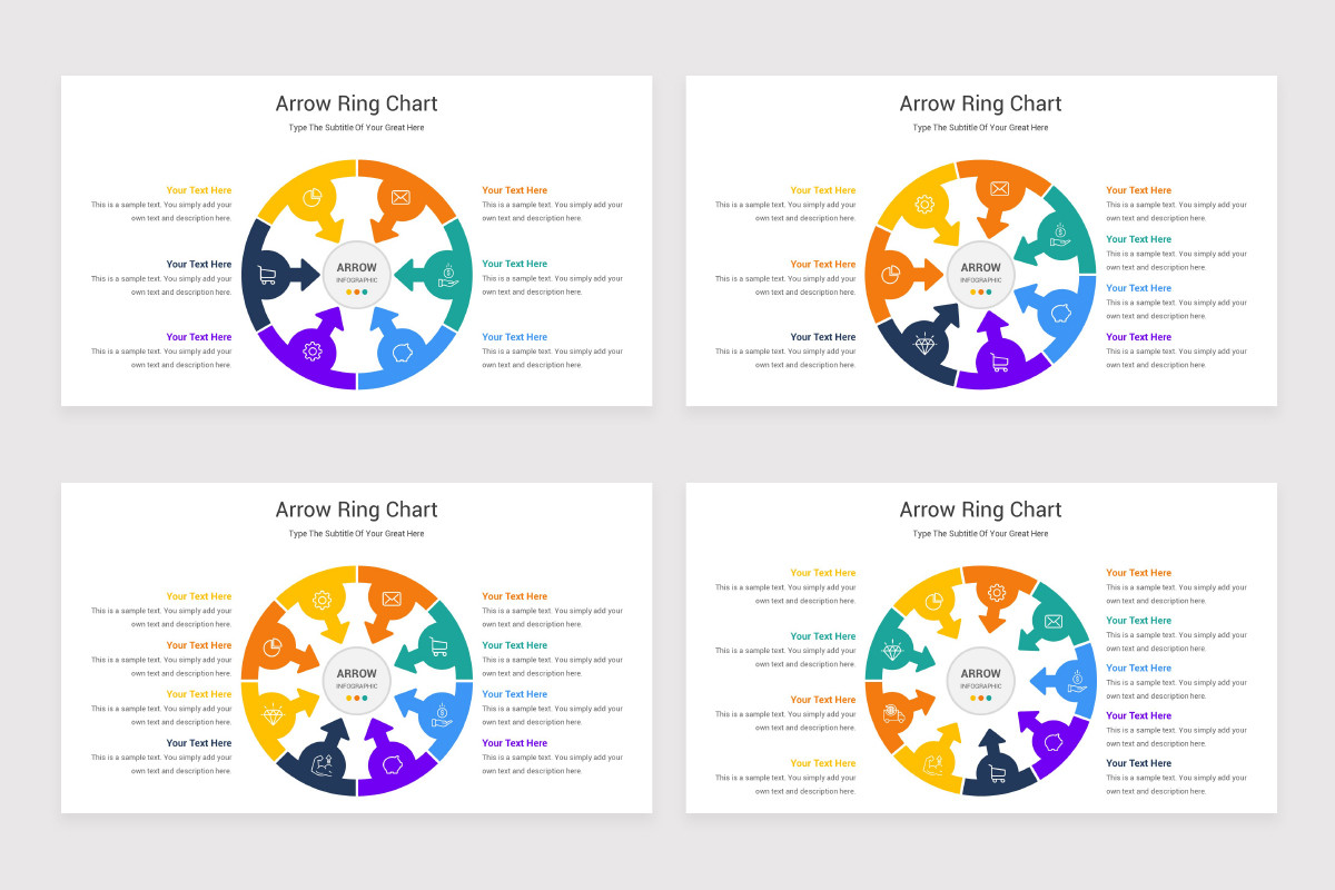 Arrow Ring Chart Keynotes Template | Nulivo Market