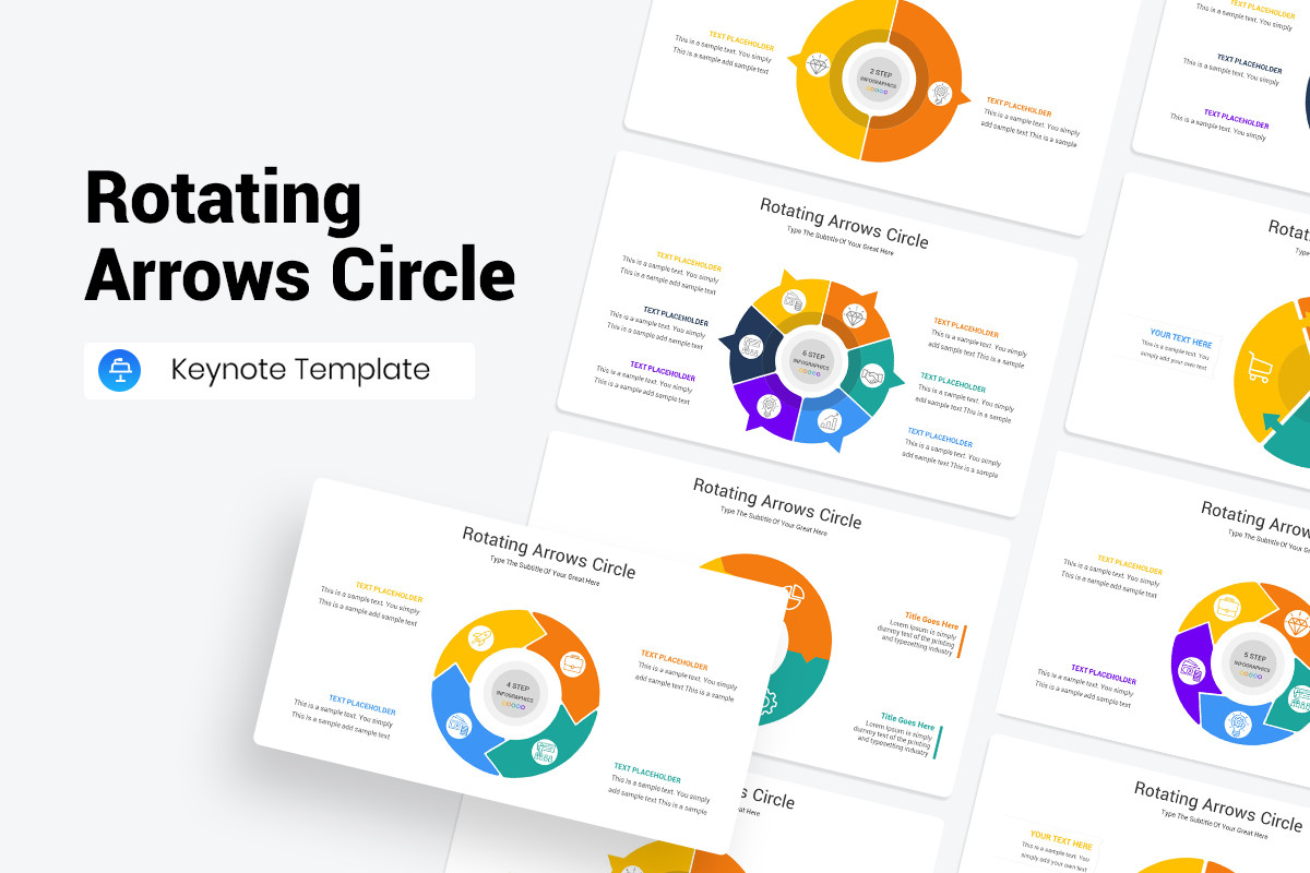 Rotating Arrows Circle Keynote Template | Nulivo Market