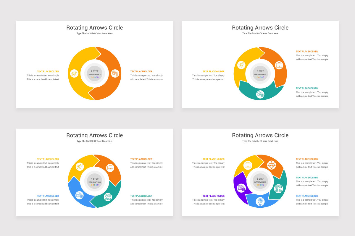 Rotating Arrows Circle Keynote Template | Nulivo Market