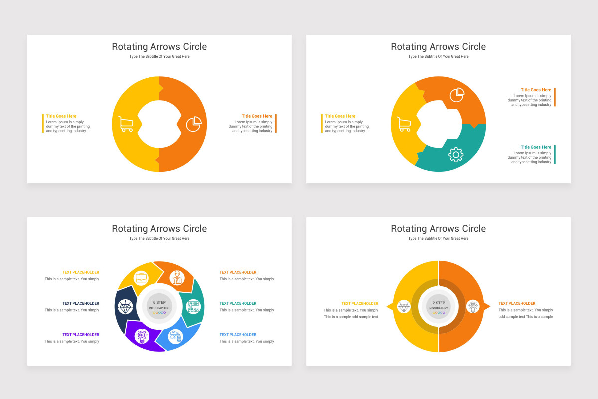 Rotating Arrows Circle Keynote Template | Nulivo Market