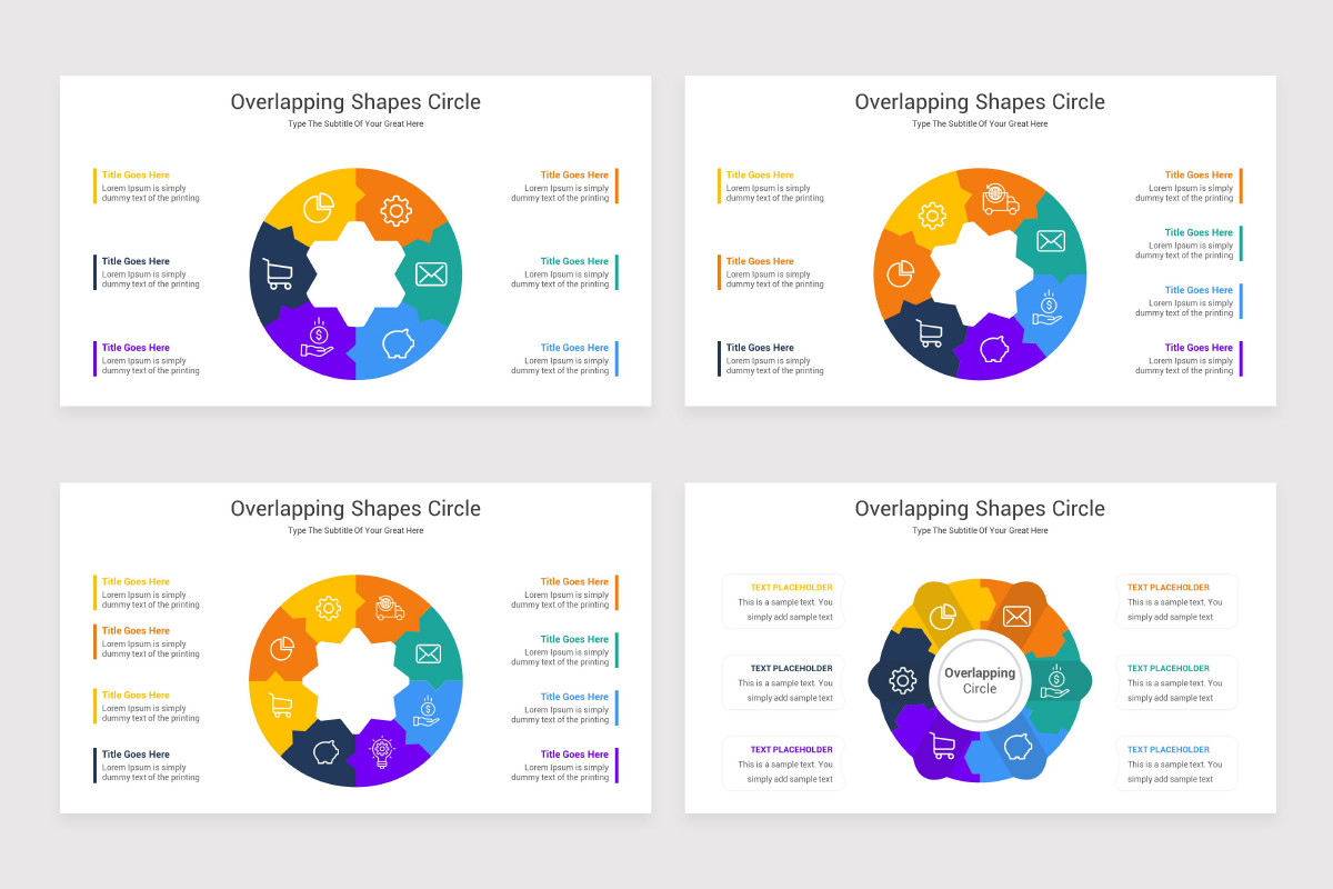 Overlapping Shapes Circle Keynote Template | Nulivo Market