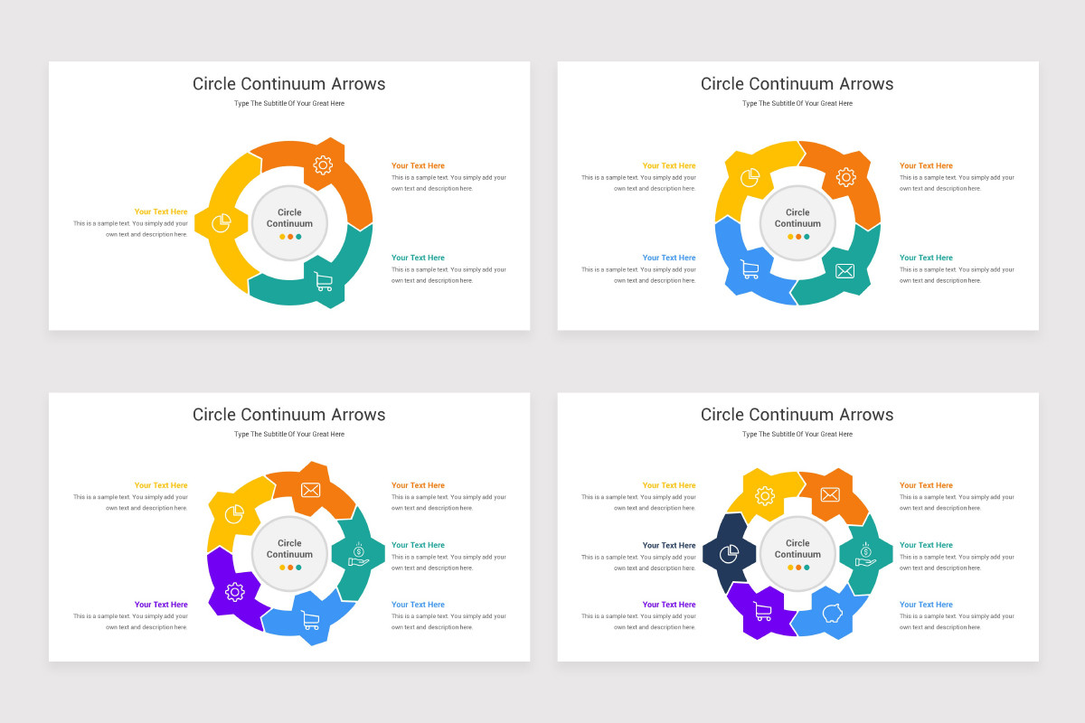 Circle Continuum Arrows Keynote Template | Nulivo Market